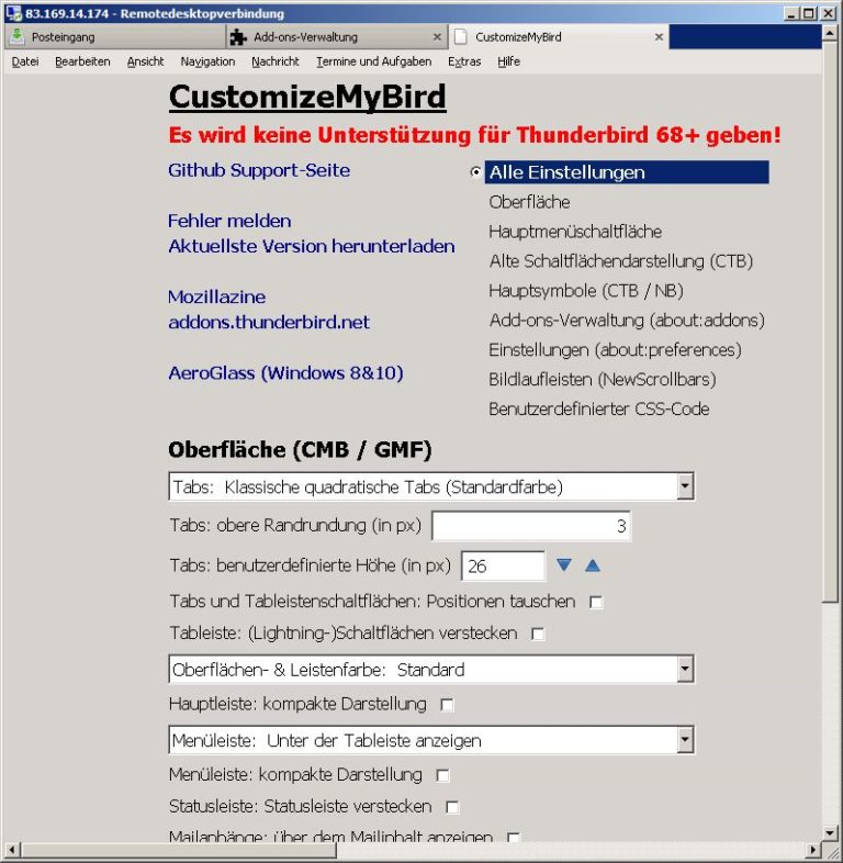 Erstellen Sie Ihr persönliches Thunderbird Design › Thunderbird ...